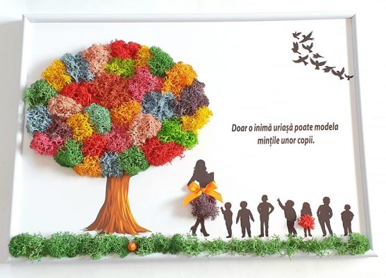 Tablouri cu Licheni pentru Profesori - Cadou "Doamna Diriginta" - Tinalia