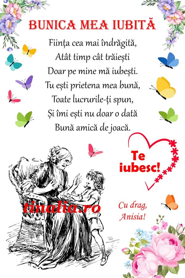 Cadou Bunica - Tablou Personalizat - Tinalia