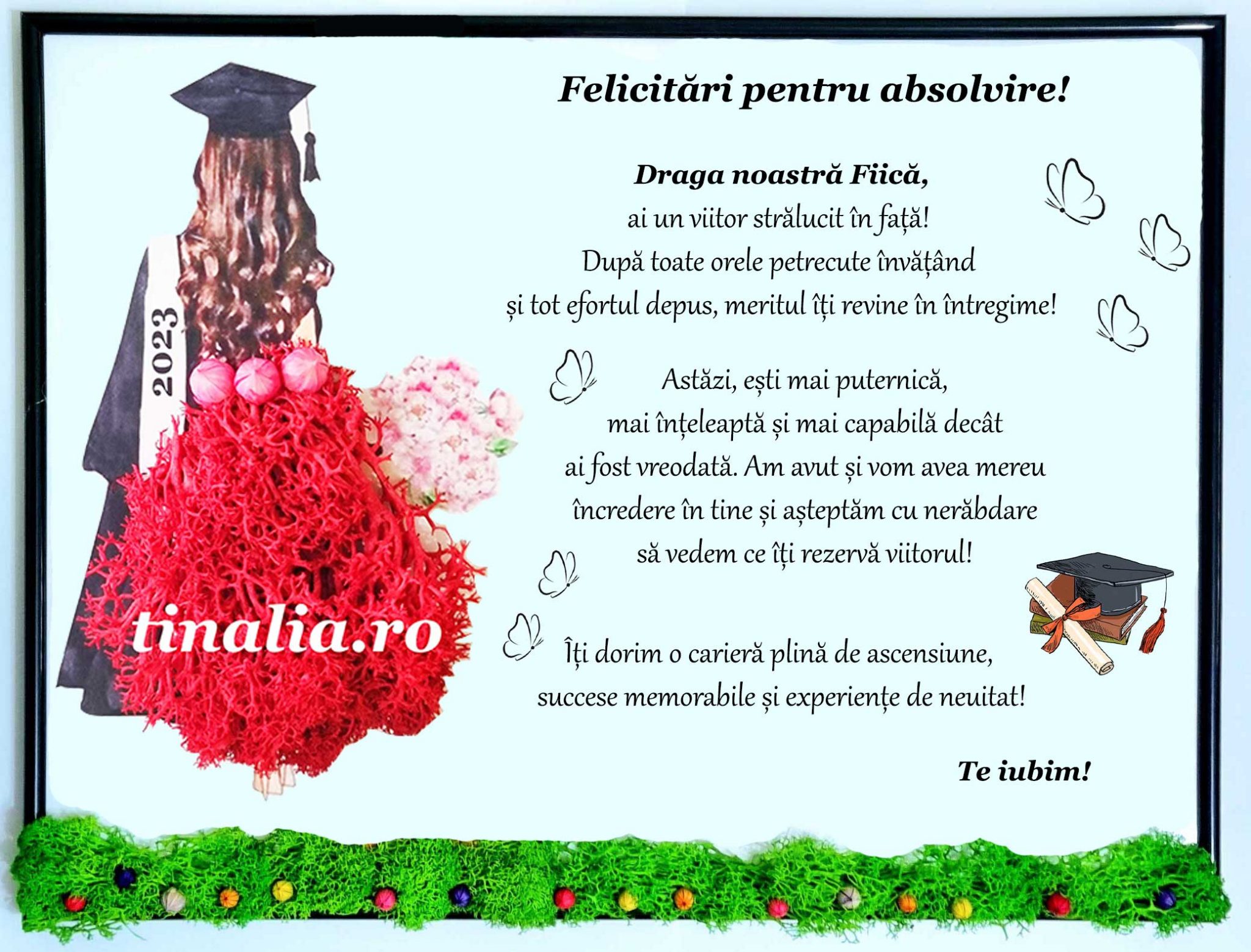 Cadou Absolvire Personalizat - Tablou Licheni - Tinalia